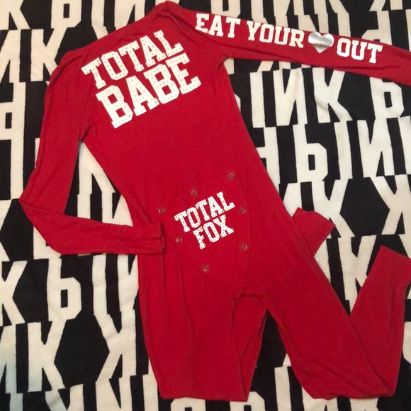 PINK Victoria's Secret | Other | Vintage Pink Total Fox Red Onesie ...